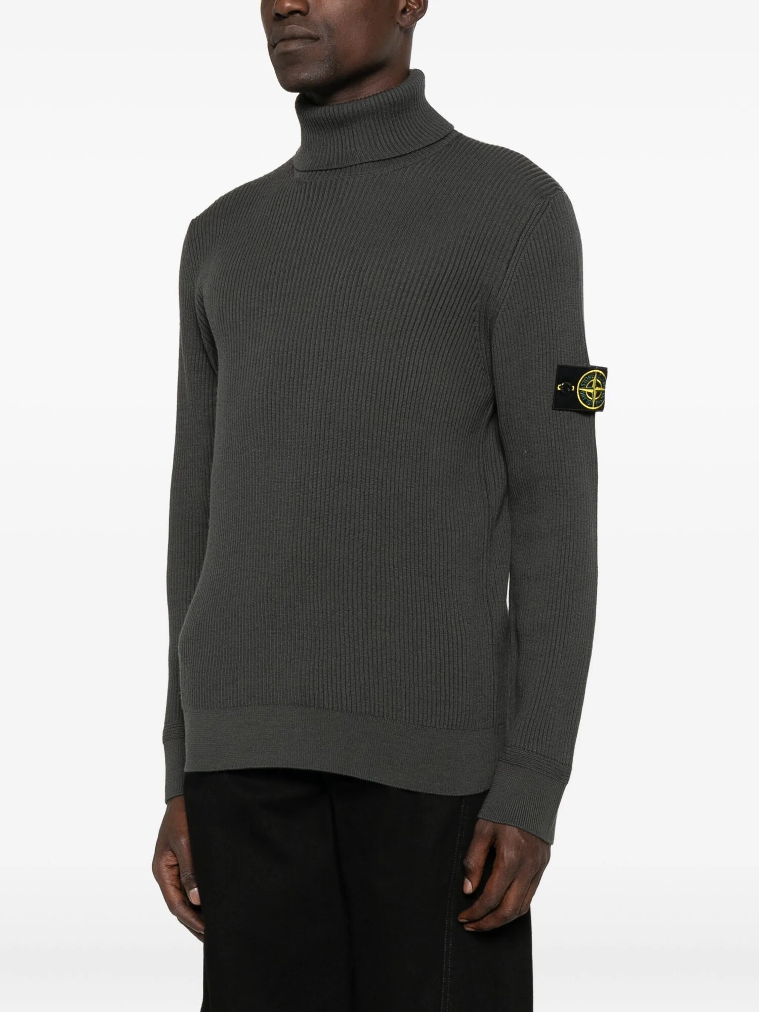 Свитер Stone Island Ribbed turtleneck sweater, размер L, , grey — фото 1