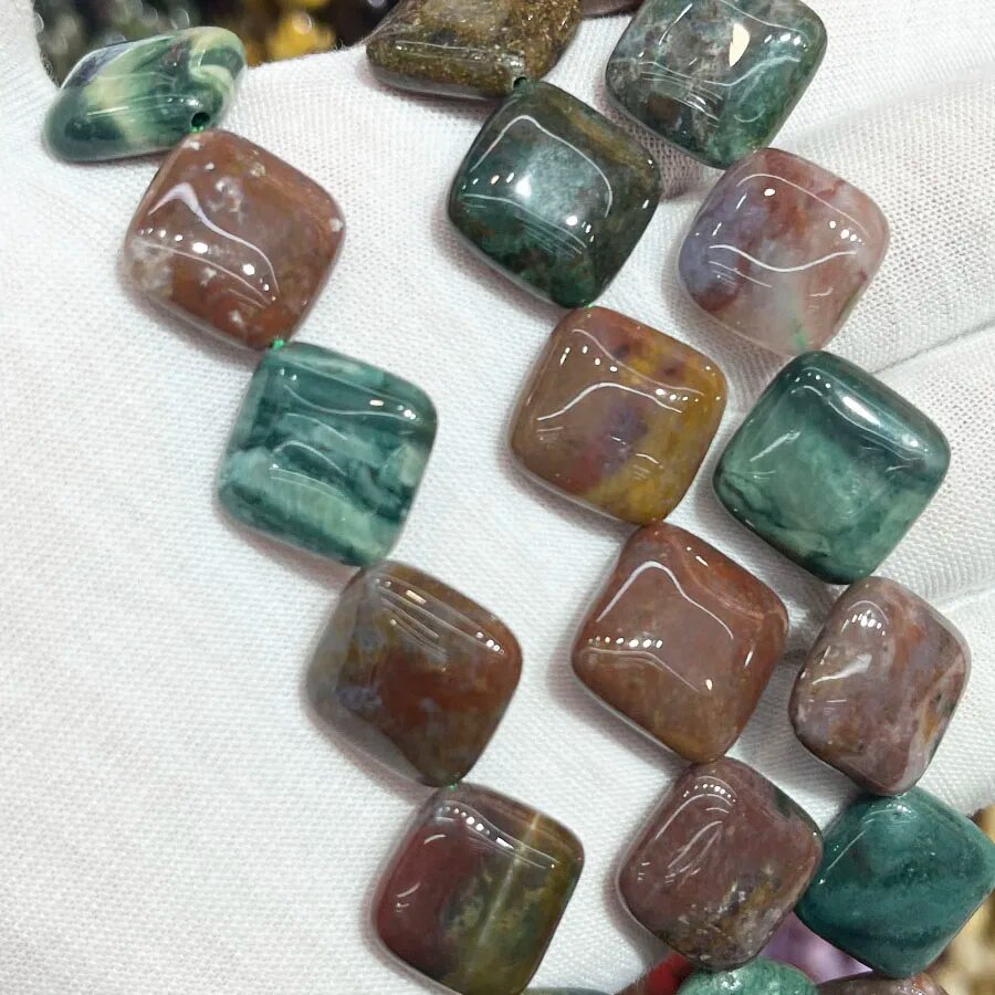 Бусины из агата AVANKY, квадратные, 15 мм