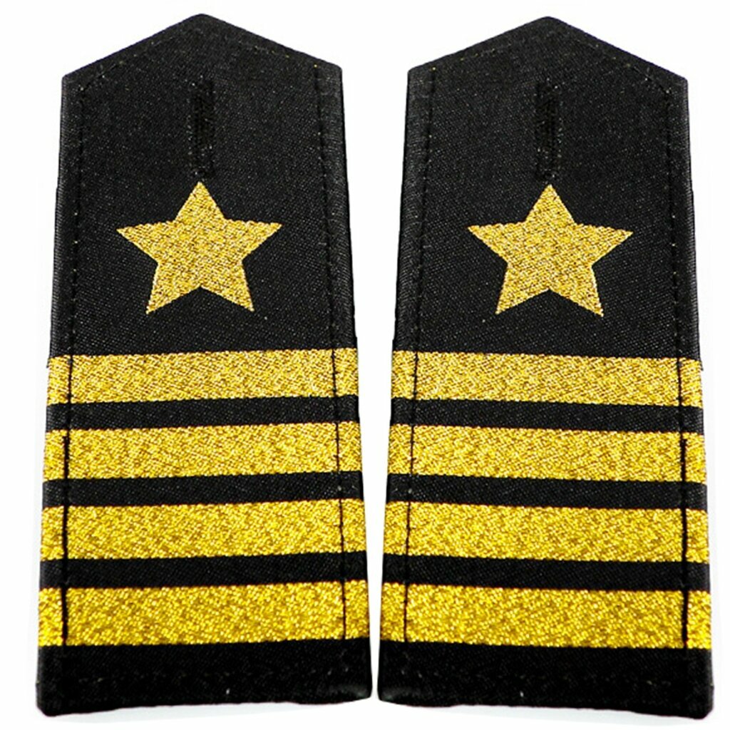 Погоны с капитанскими нашивками для костюмов охранников Легко крепятся