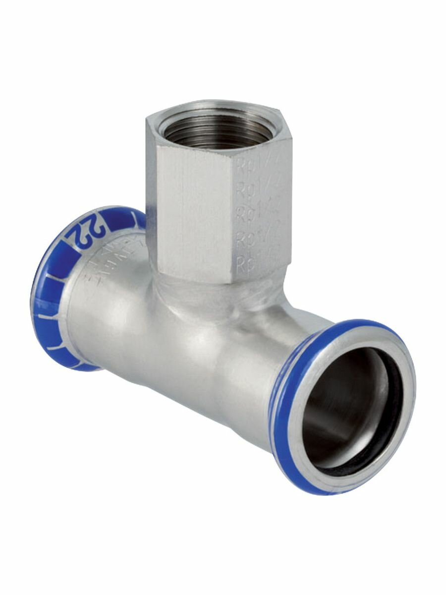 Тройник переходной MAPRESS 22х1/2Вх22мм нерж. сталь 31307