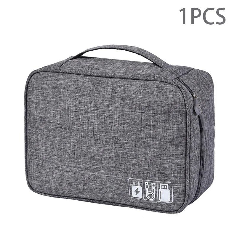 Водонепроницаемая сумка для хранения USB-кабелей Серый, 1pc Gray