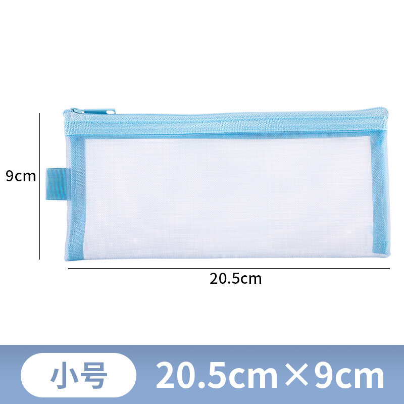 Пенал-сумка, для карандашей, прозрачный, темно-синий