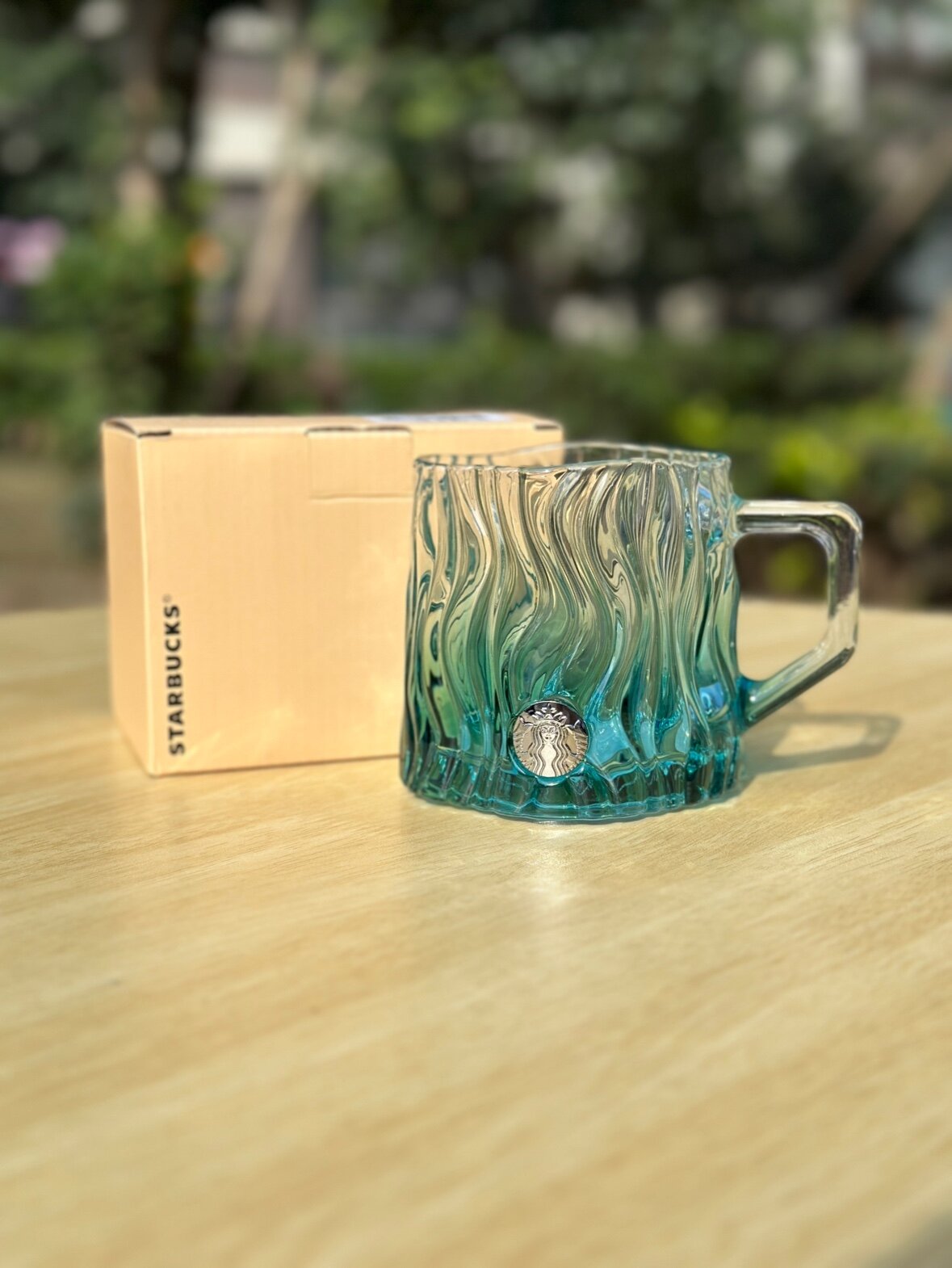 Starbucks Кружка Кофе Кружка Стекло Кружка Воды Ripple Градиент Стиль 425 мл