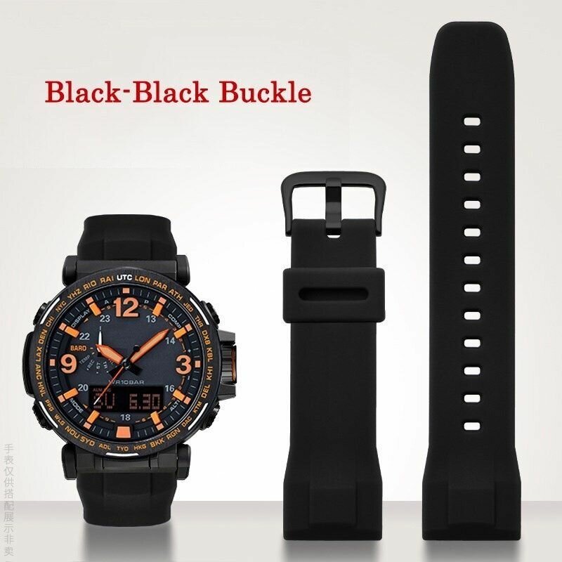 Силиконовый ремешок 24 мм для серии protrek PRG-650/650y/PRW-6600 водонепроницаемый резиновый спортивный ремешок для наручных часов аксессуары для браслетов