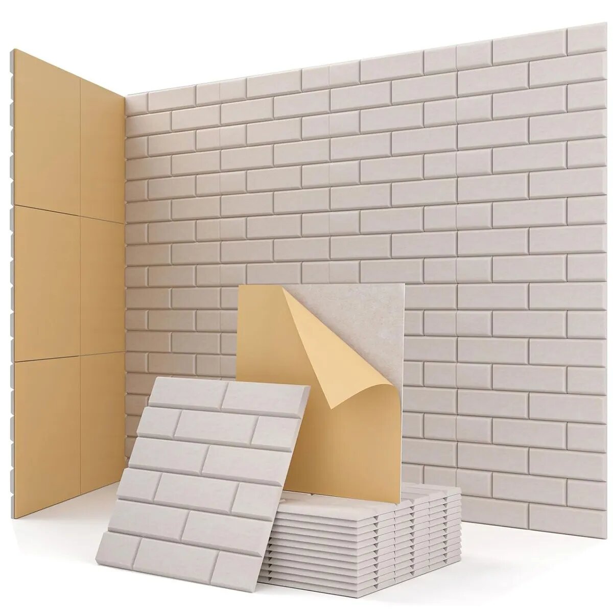 BEIYIN 12 шт самоклеящийся Шумоизоляция для перегородок 30x30x0.9cm