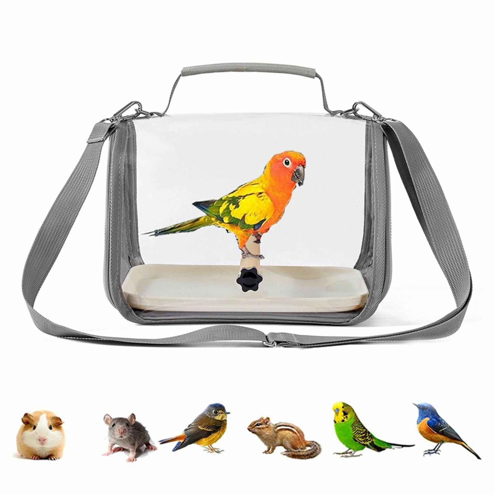 Переноска для попугаев и мелких питомцев легкая, вентилируемая