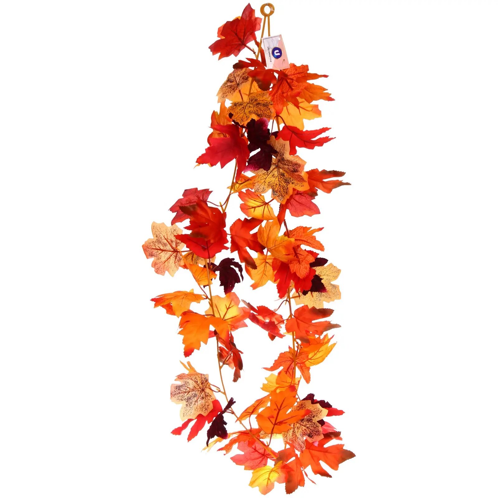Лиана искусственная «Green garden» 170см клен, цвет оранжево-красный, материал пластик