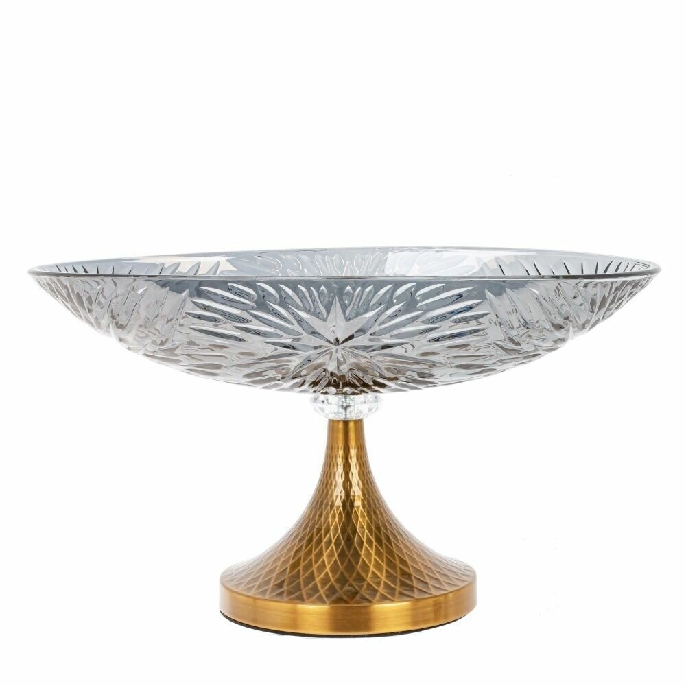 Ваза для фруктов на ножке "Золотое сияние", D-30 см