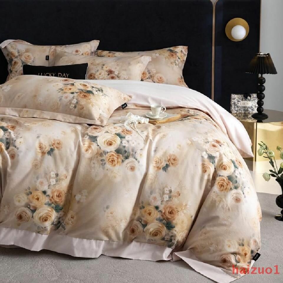 Наборы постельных принадлежностей, цельный хлопок, двойной, шлифовальный, французский