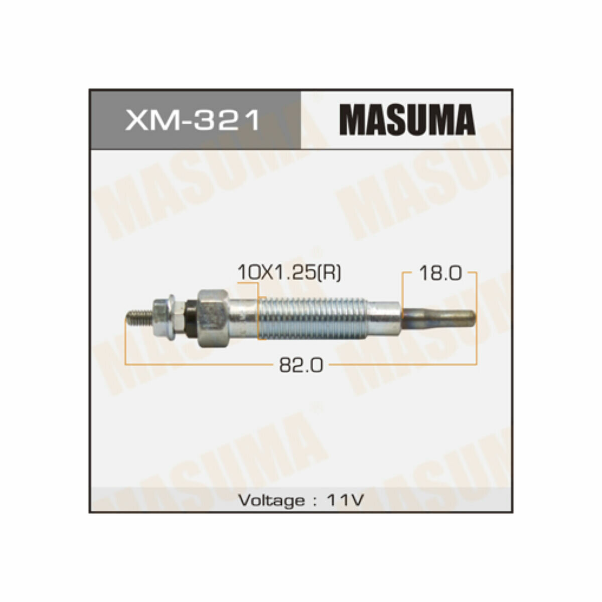 Свеча Накаливания Mitsubishi Pajero 2.5D 90-(Masuma Xm-321)