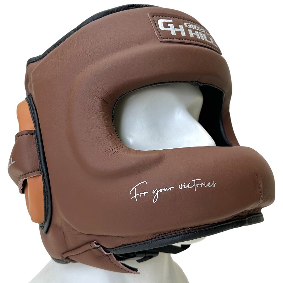 Боксерский шлем Green Hill Force Bumper корич-табач, M