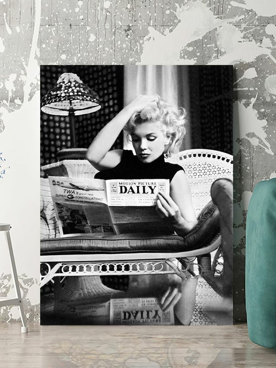 Картина интерьерная на стену - "Современное искусство, черно-белая эстетика, девушка", 50х70 см.