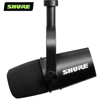 Комплект для записи подкастов Shure MV7+ K Bundle black, с шумоподавлением