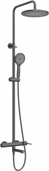 Душевая стойка Cezares Relax RELAX-CVD-NOP, со смесителем и изливом, матовый черный