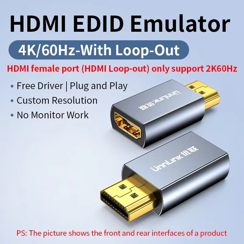 Unnlink Эмулятор EDID HDMI 4K 60Гц