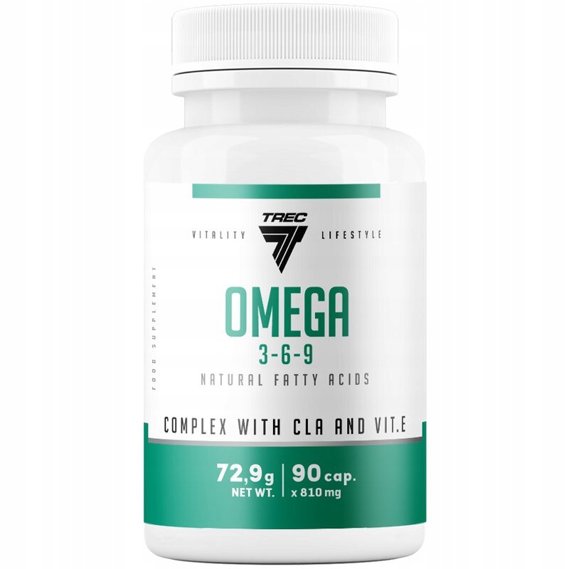 БАД Trec Nutrition "Omega-3-6-9", антиоксидант, для сердца и суставов, 90 капс