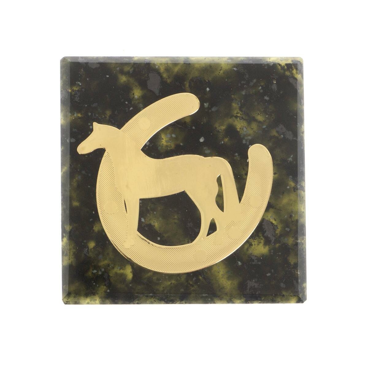 Магнит "Лошадь с подковой" змеевик 116215