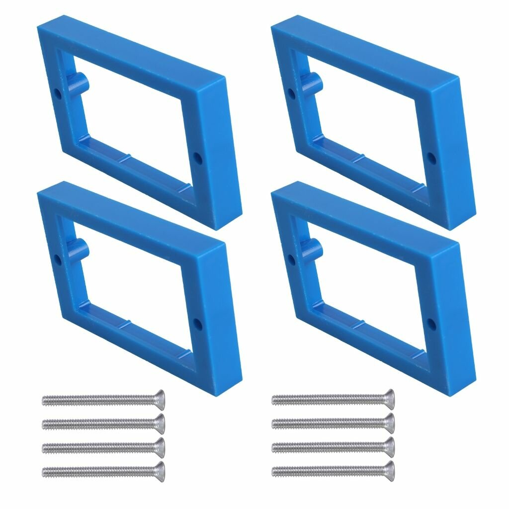Набор из 4 удлинителей для электрических коробок с винтами, Серый