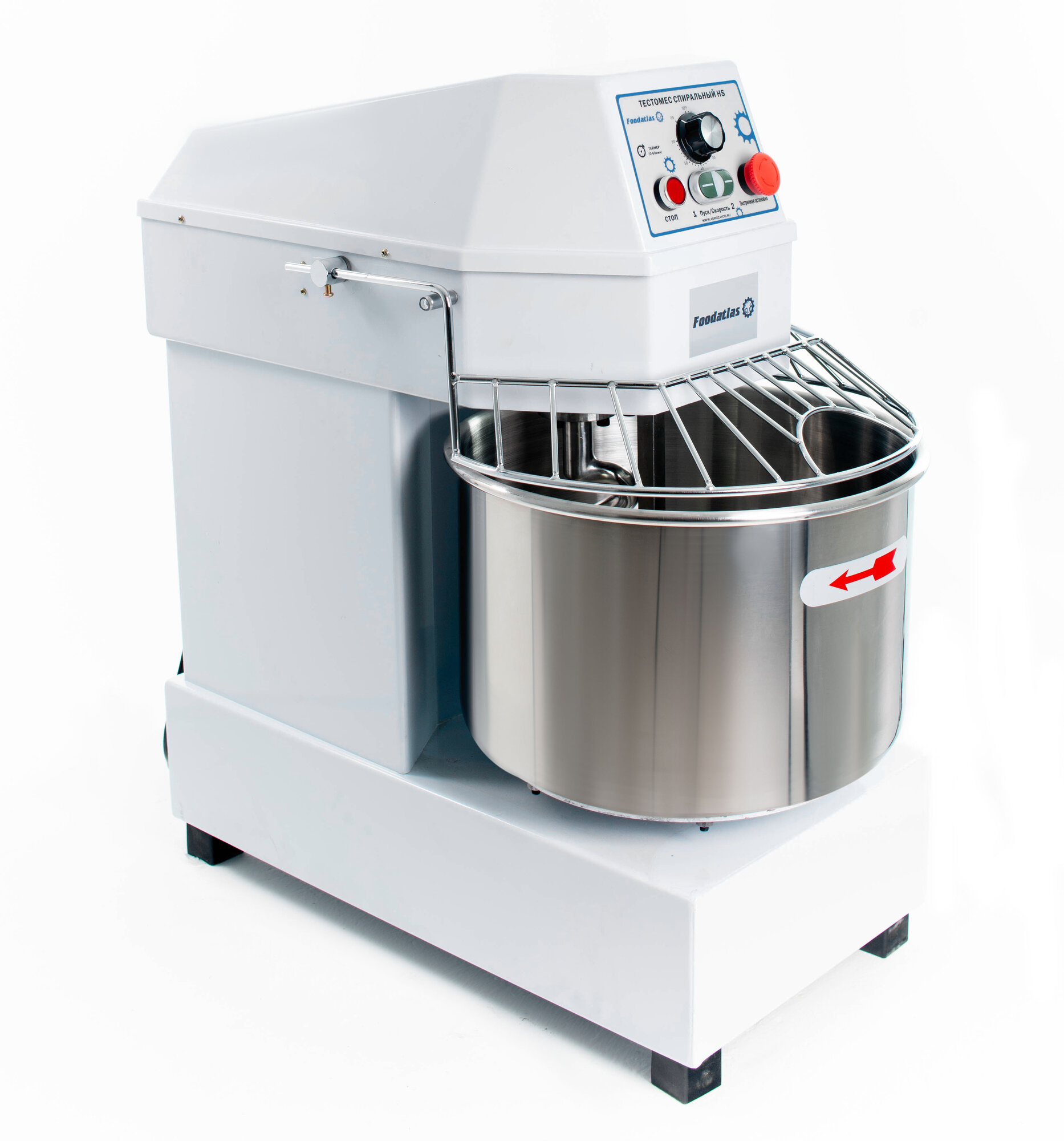 Тестомес Foodatlas HS-30A Eco, спиральный, мощность 1,5 кВт, 2 скорости