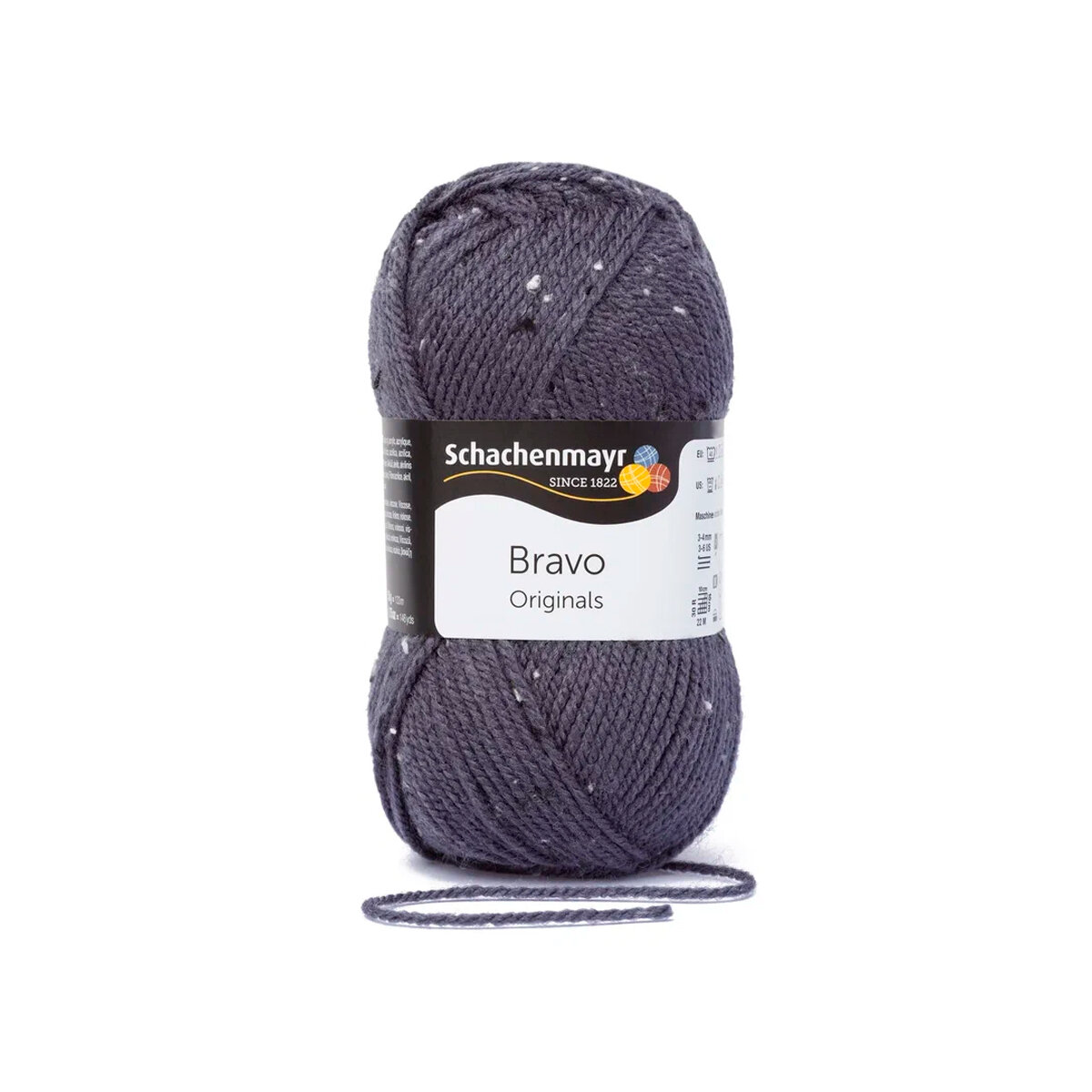 Bravo /Браво/ пряжа Schachenmayr Originals, MEZ, 9801211 (08372, graublau tweed (серо-синий твид), серый)