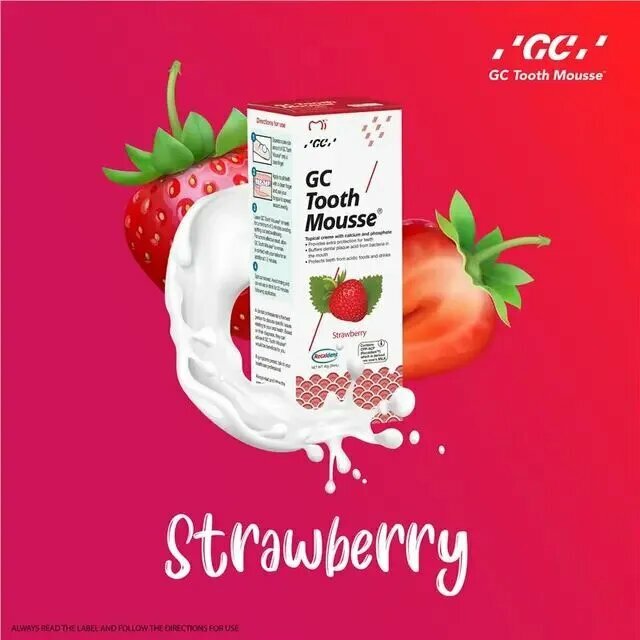 Гель для восстановления зубной эмали GC Tooth Mousse Клубника 40гр.(35мл.)