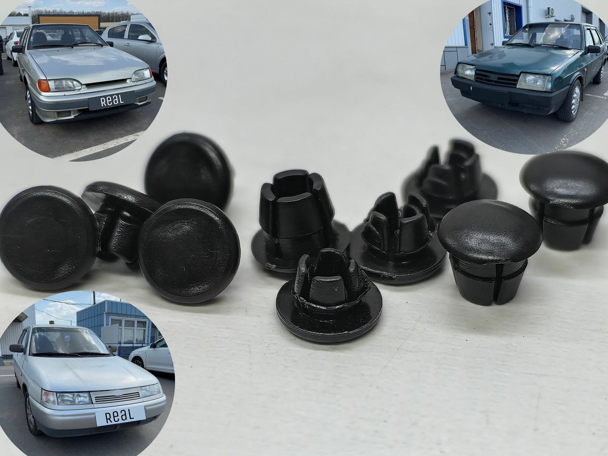 Заглушки эмблем шильдиков и значков крышки багажника 2109, 2110-2112, 2113-2115, 10шт