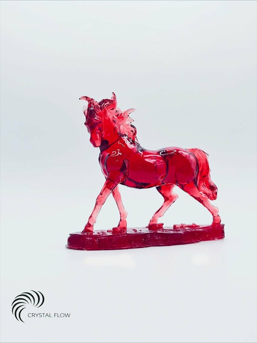 "Большая" Статуэтка красная огненная лошадь 2026