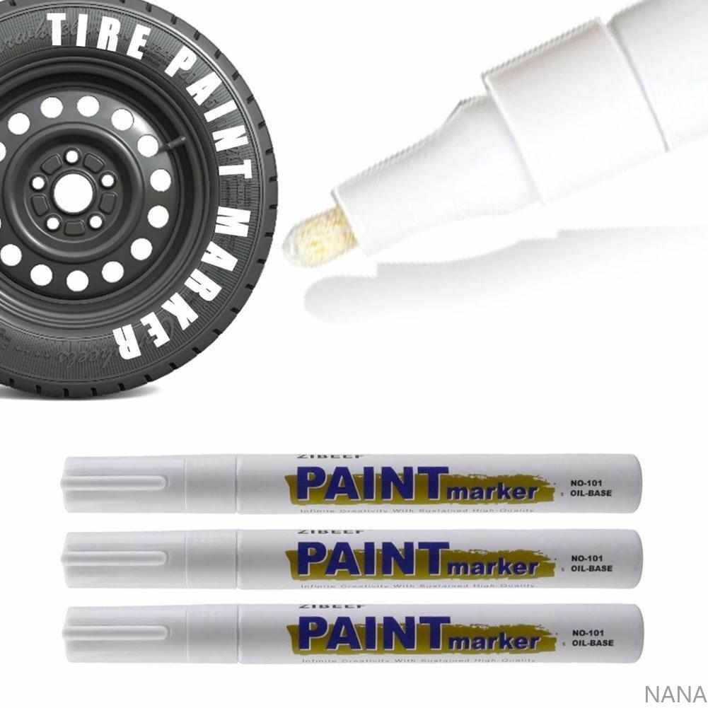 Водостойкие белые маркеры для шин и темных поверхностей 2 мм на масляной основе, быстросохнущие перманентные ручки для рисования и надписей, универсальный набор 3 шт