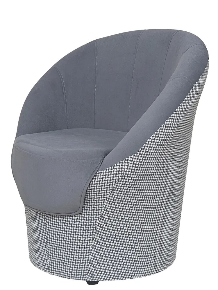 Кресло алекс 68х72х85 см, кресло для отдыха, мягкое, нераскладное, серый велюр/лапки жаккард