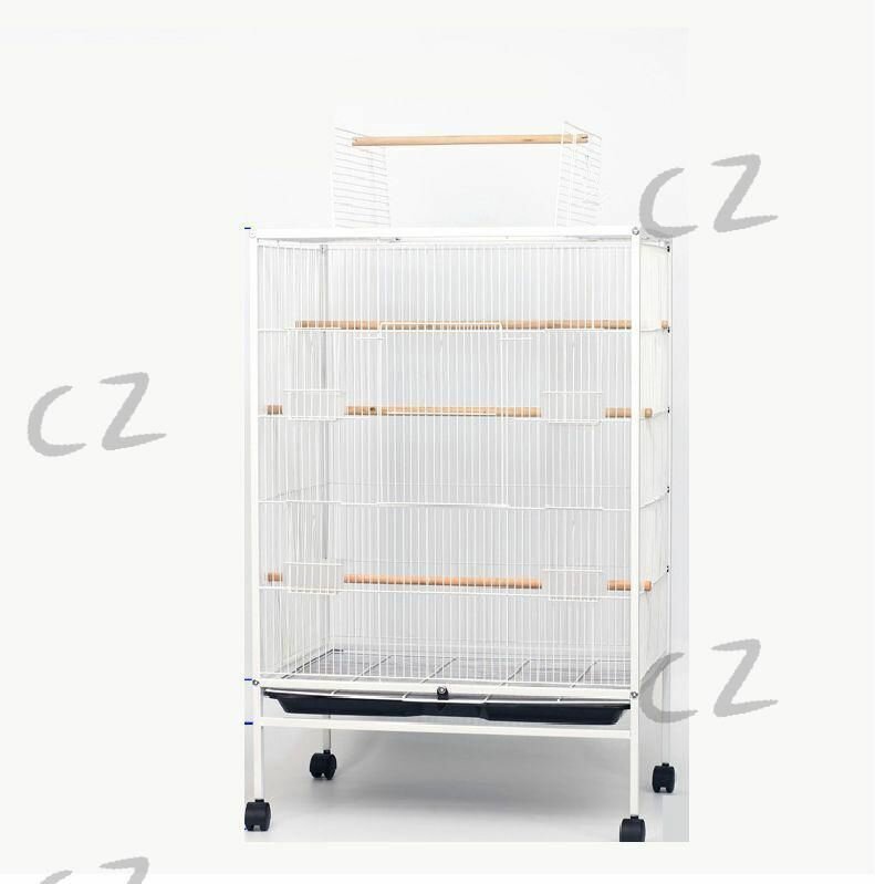 Клетка для птиц попугая большая, черный металлик, 43 х 61 х 94см