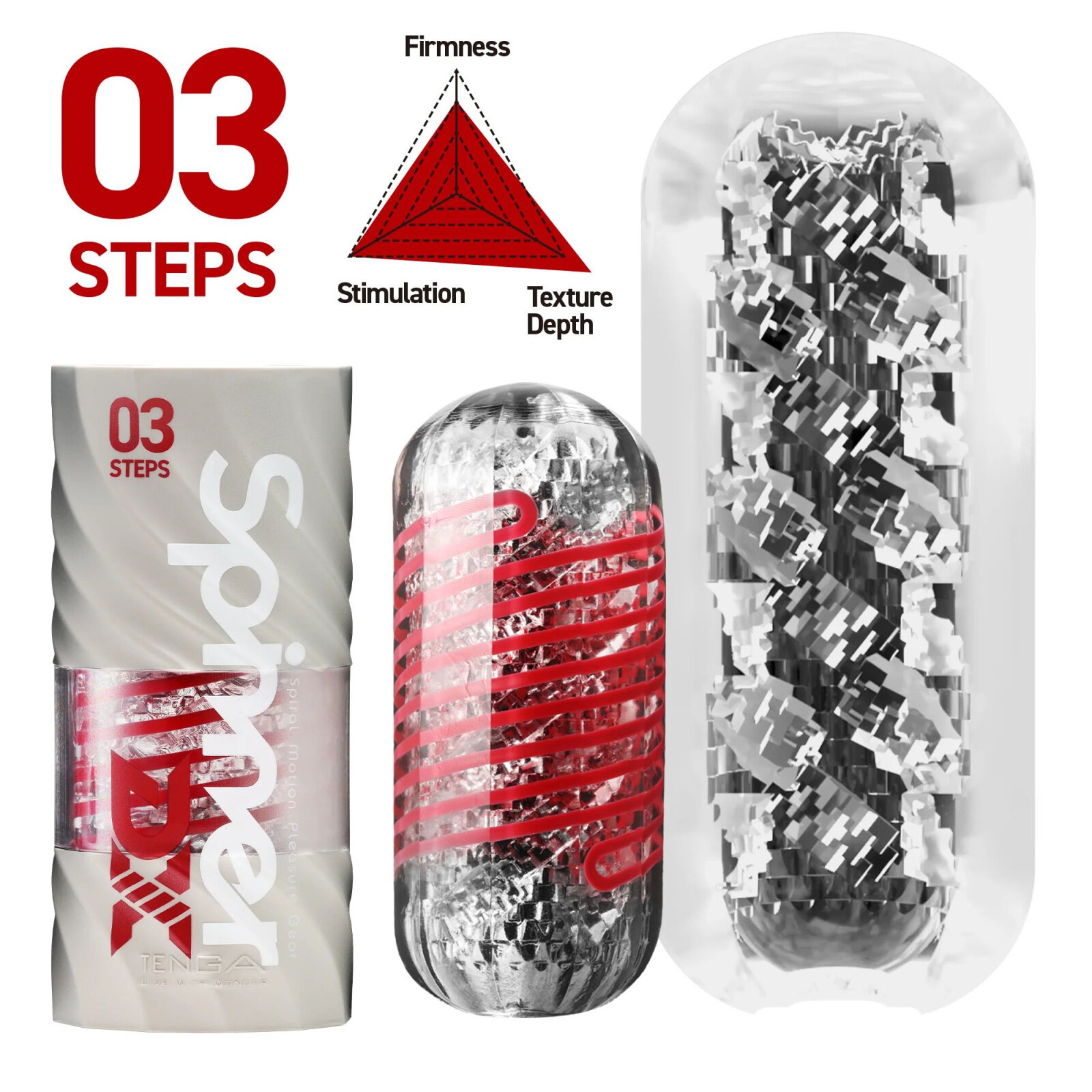Мастурбатор Tenga Spinner DX 03 STEPS со спиральным механизмом