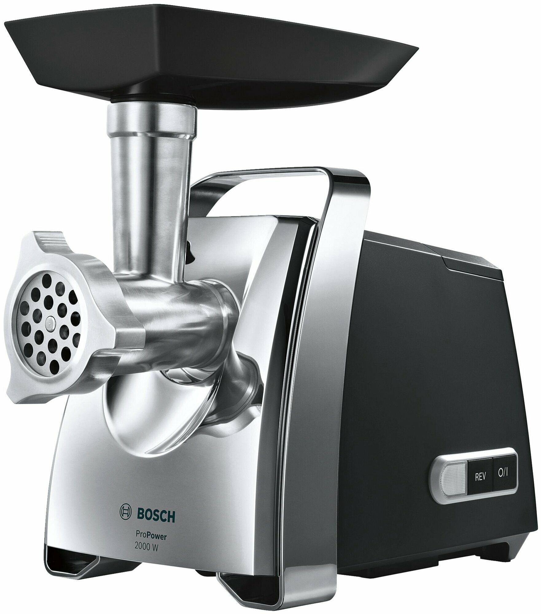 Мясорубка BOSCH MFW 67440, черный/серебристый, 2000 Вт, 3.5 кг/мин