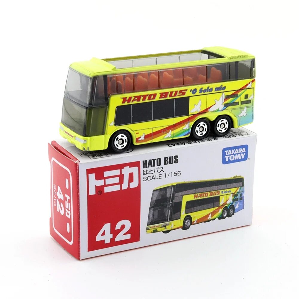 Tomica 42, автобус HATO BUS, светлый желтый