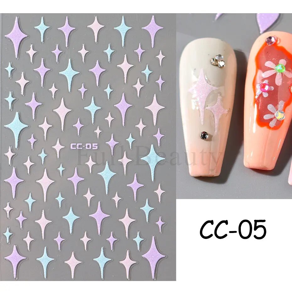 Наклейки на ногти 3D CC-05