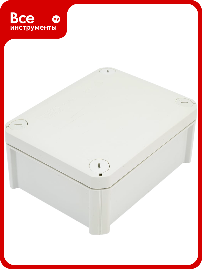 Распределительная коробка OBO Bettermann 150x116x67, полипропилен, IP 66, сплошная стенка серая 2007255