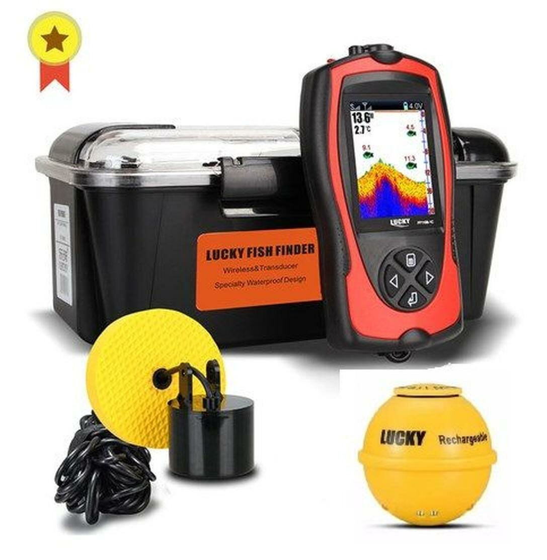 Эхолот Lucky FF1108-1CLA с двумя датчиками (проводной и беспроводной)