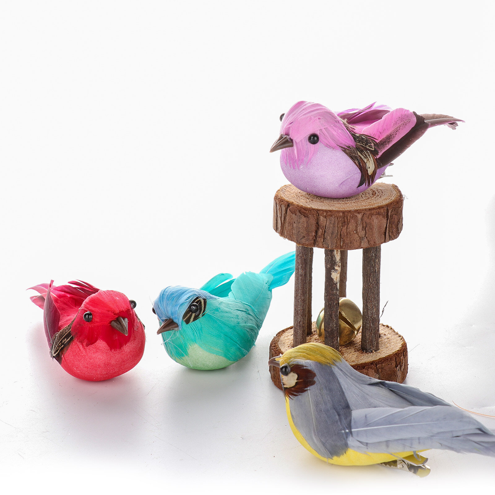 Настоящее перо, имитация птицы, Мори, сад, декоративные птицы, поделки из пенопласта, искусственная птица