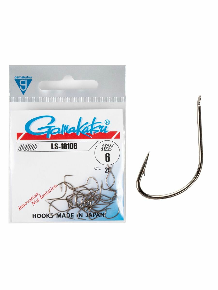 Крючки Gamakatsu LS-1810B HOOKS BRONZE размер 06 (упк.25шт.)