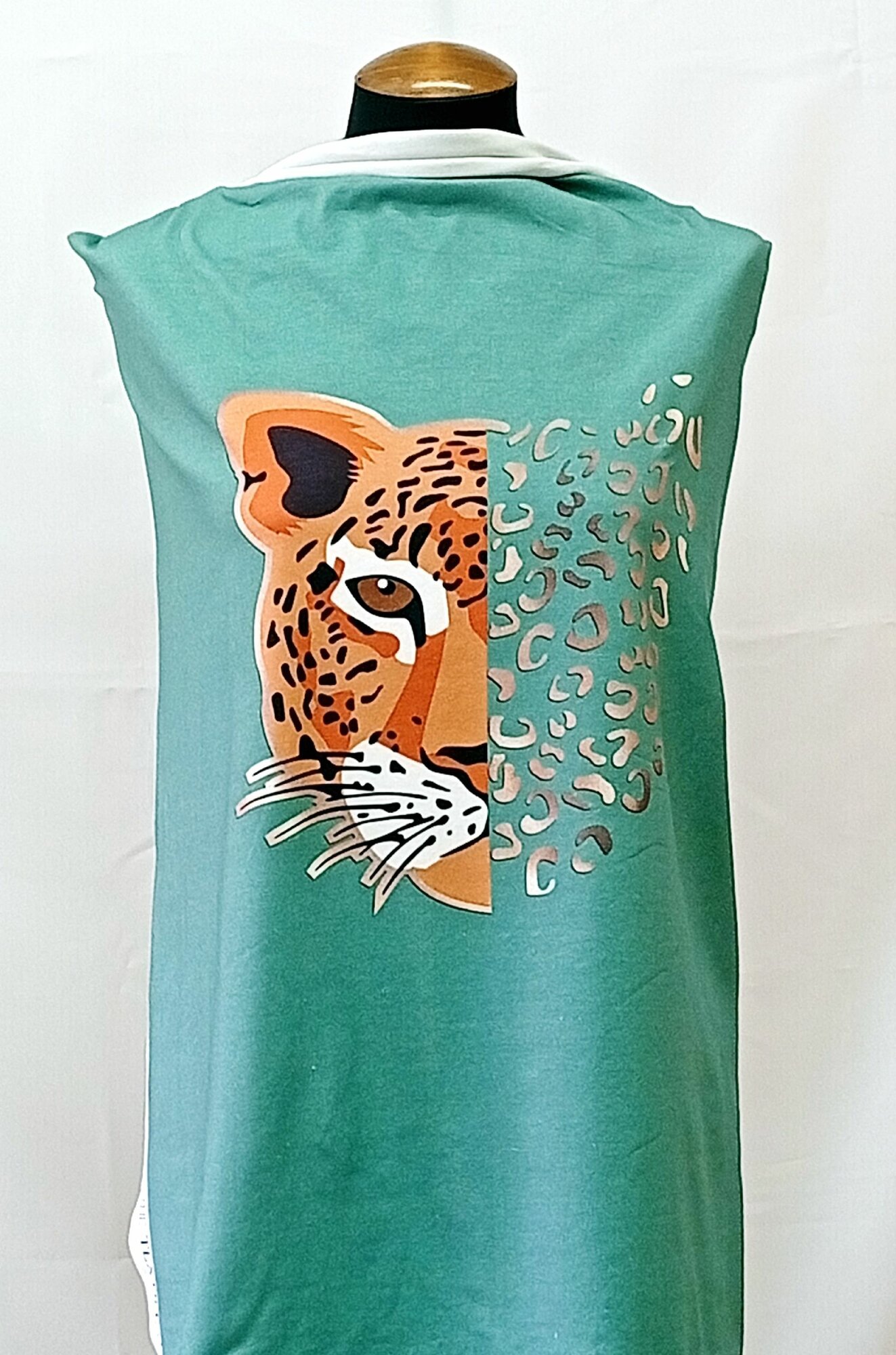 Трикотаж кулирка с лайкрой купон "Леопард", ткань для шитья 80*180