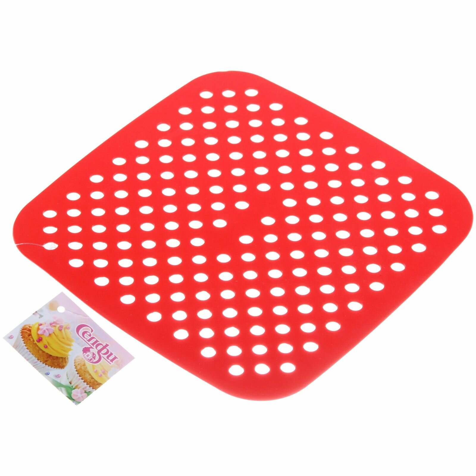 Силиконовый коврик для выпечки 21.5 см, антипригарная подставка под горячее для тортов, пиццы, печенья