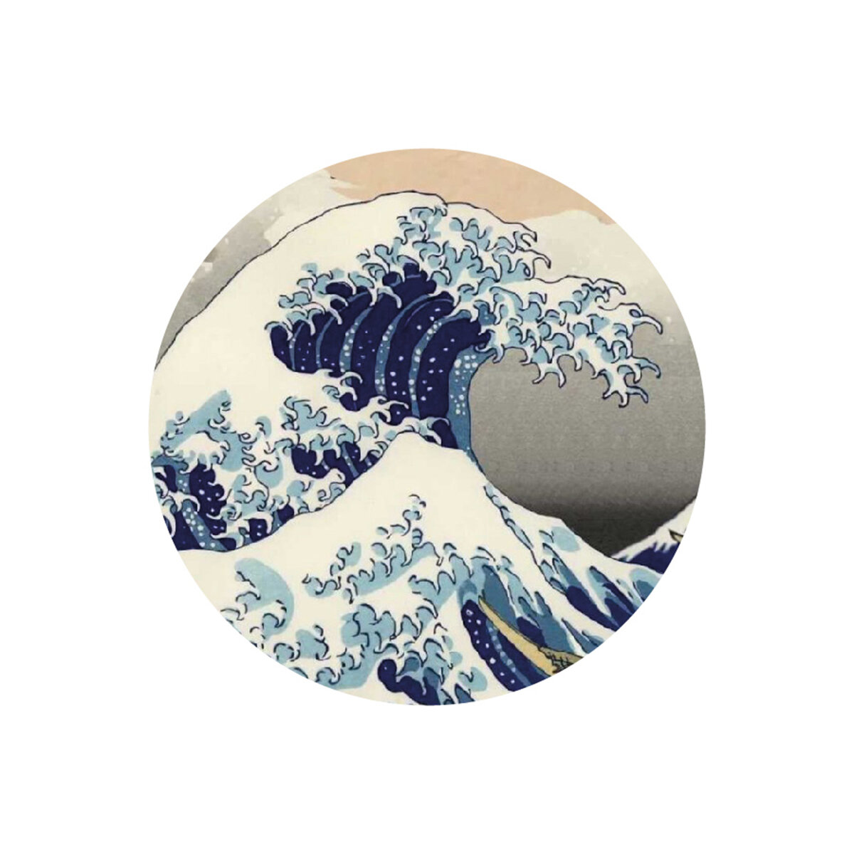 Игольница магнитная круглая с рисунком 'Большая волна в Канагаве', 25*3 мм, Hobby&Pro