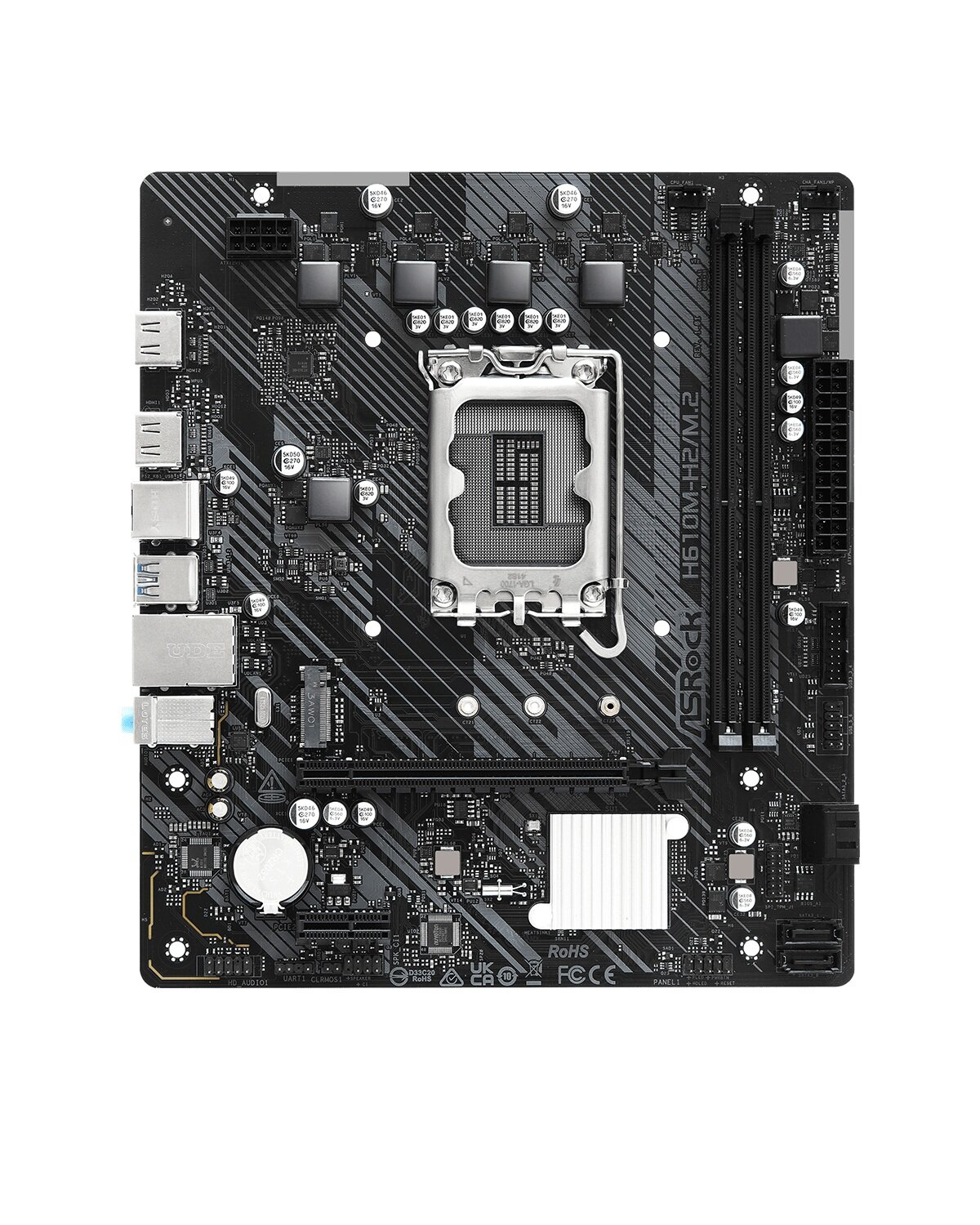 Материнская плата ASRock H610M-H2/M.2 Micro-ATX LGA1700 Intel H610 2xDDR4 (64ГБ)