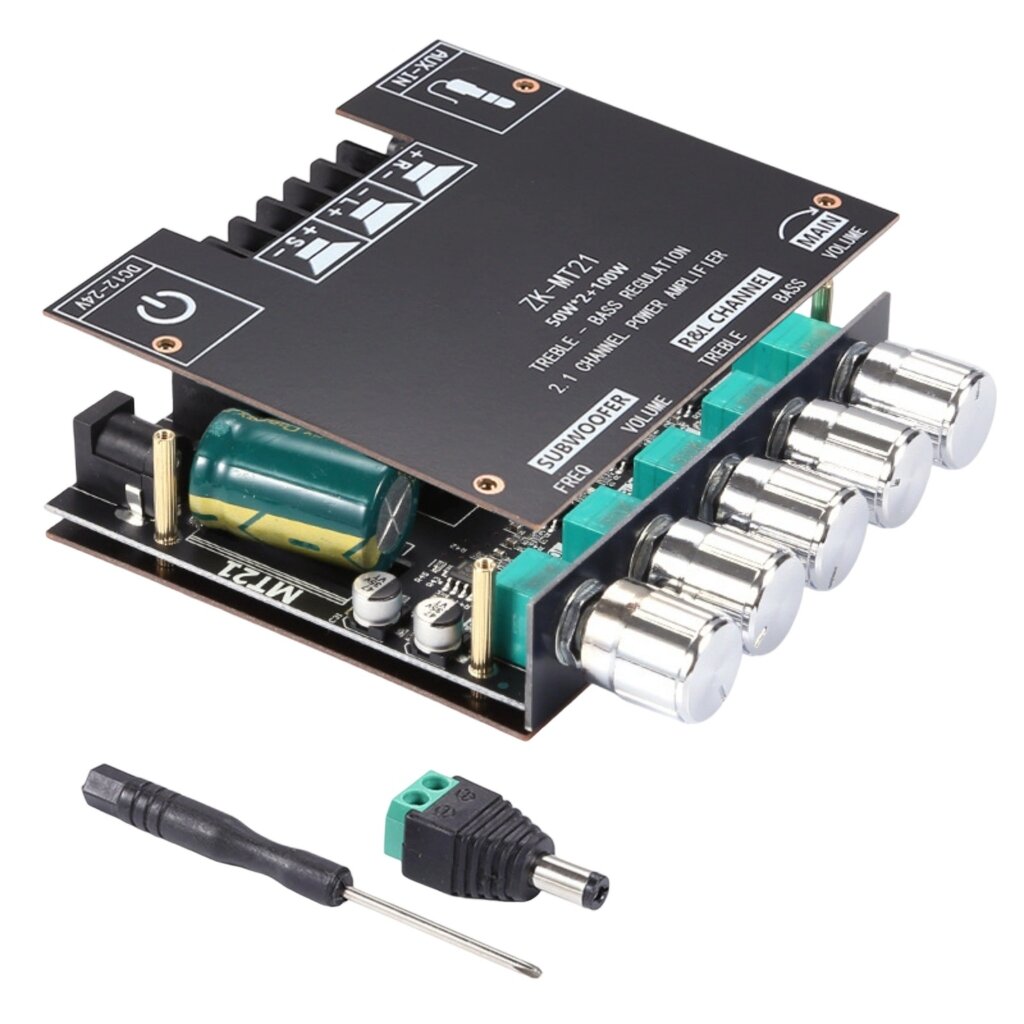 50 Вт + 50 Вт + 100 Вт Канальный Bluetooth-совместимый Усилитель Цифровой Мощности Сабвуфера