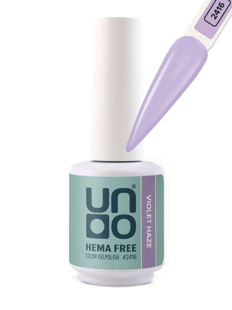UNO, HEMA FREE, Гель-лак 2416 Фиолетовая дымка - Violet Haze, гипоаллергенный, 10 г