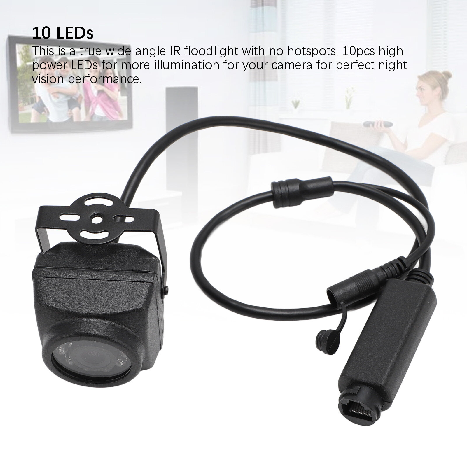ИК-осветитель Камера 8-мегапиксельная КМОП-матрица и объектив 3,6 мм 10-светодиодный 90-градусный широкоугольный инфракрасный прожектор для камеры безопасности
