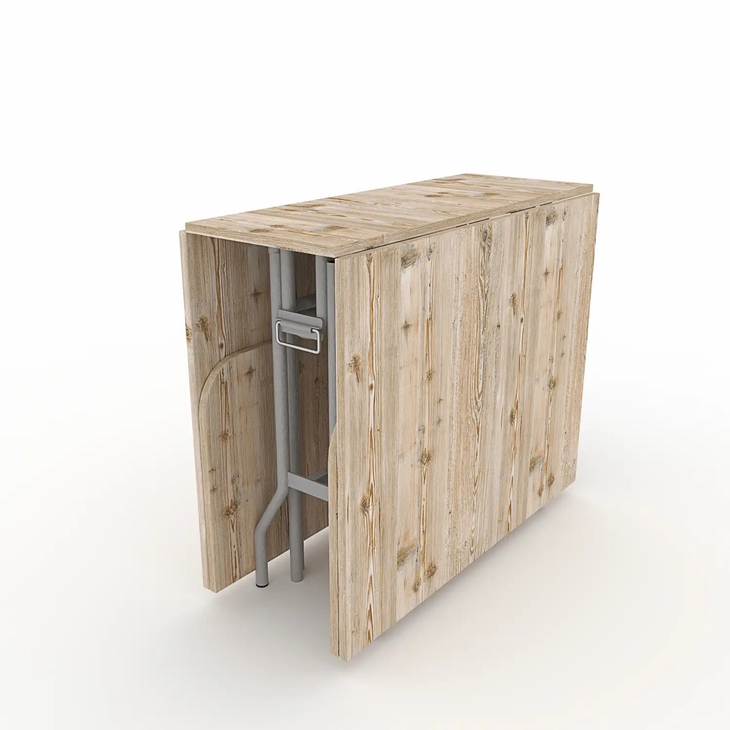 Стол книжка трансформер от производителя "Maksimus" - 2750х900х750 цвет столешницы Винтаж подстолье Светлое