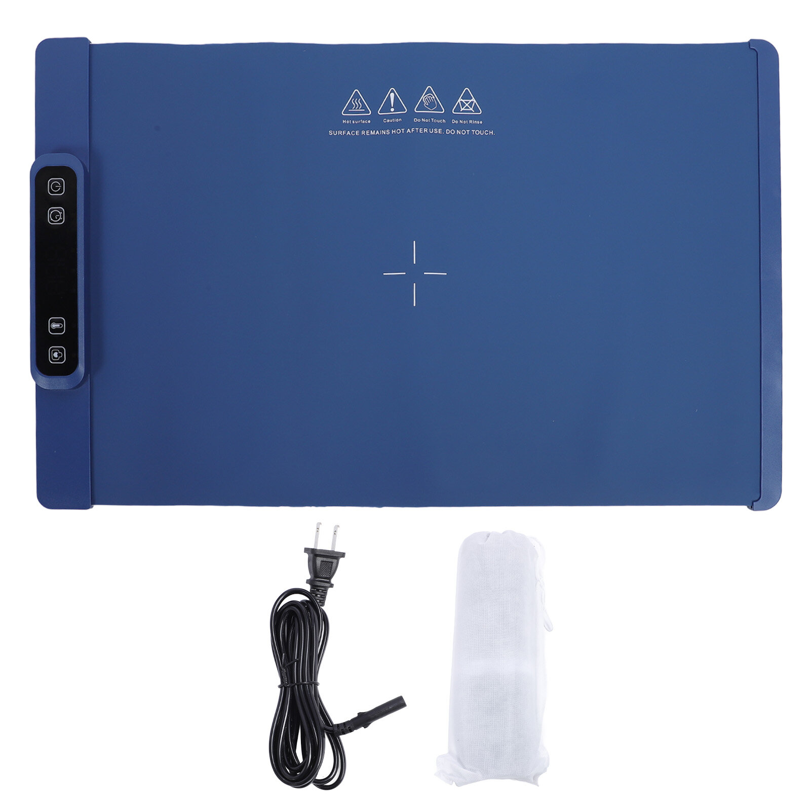 Силиконовый электрический подогреватель для еды, складной, с 3 уровнями температуры, для вечеринок, встреч и повседневного использования, светло-голубой.