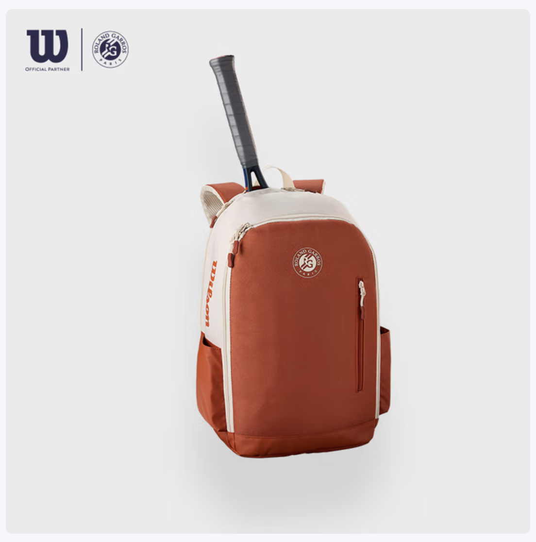 Теннисная Сумка Wilson "ROLAND GARROS 2025 TEAM BACKPACK", для 1-2 ракеток, полиэстер