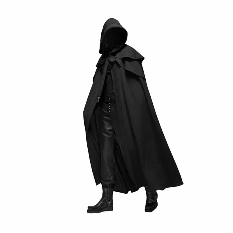 Готический черный плащ XT8 Черный, M, Black Cloak
