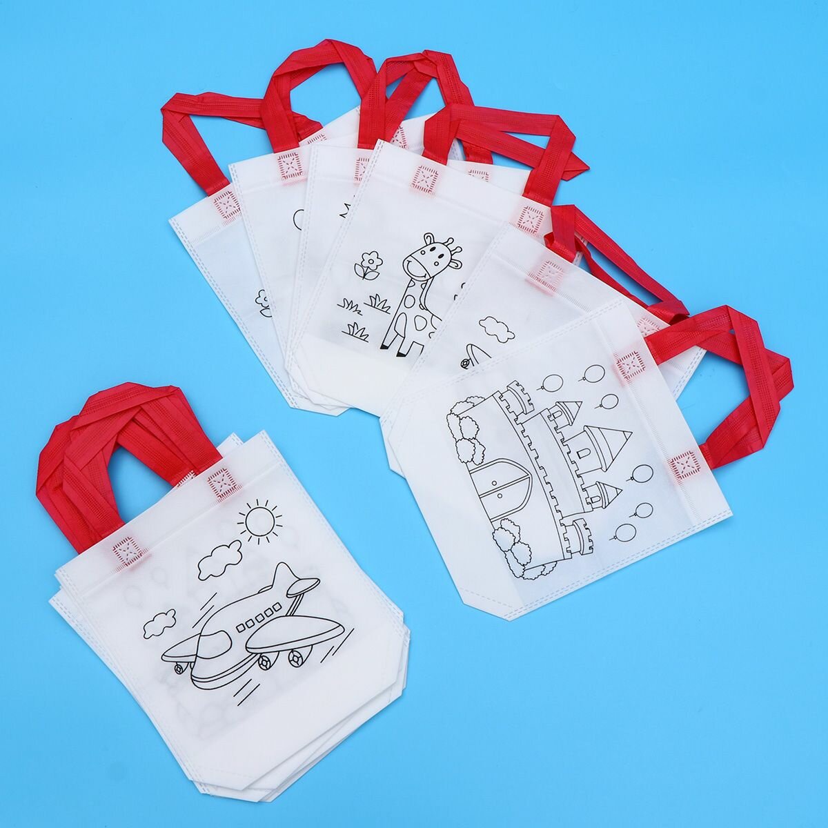 Детские сумки для граффити, тренируют мелкую моторику, размер 25 22 см, 12 штук